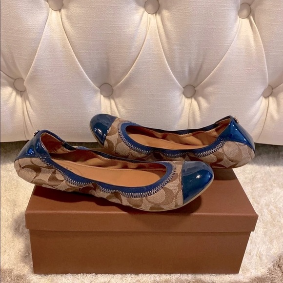 Coach | Shoes | Coach Wanda Signature C Patent Slipon Flats | Poshmark